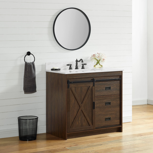 Rafter 36" Bathroom Vanity - Rustic - Bathroom Vanities And Sink ...