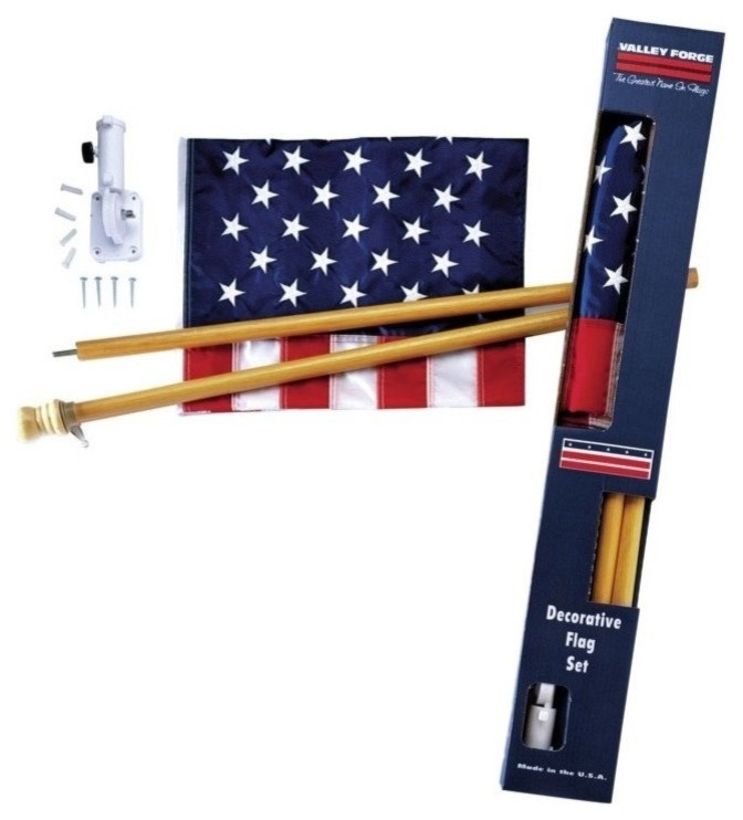 Valley Forge USA Flag Set, 2.5'x4' - Contemporary - Flags And Flagpoles ...