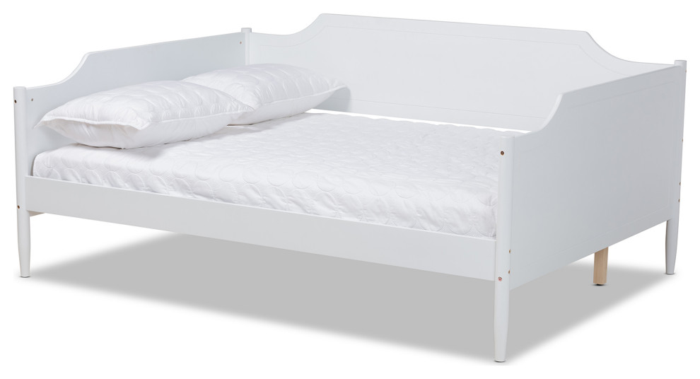 Alya Classic Traditional Farmhouse White Finished Wood Full Size Daybed ...