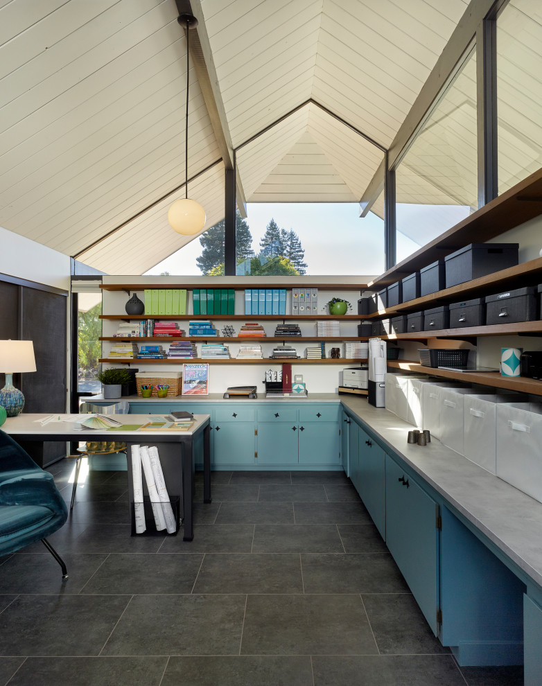 Eichler Revival near Stanford University - Midcentury - Home Office ...