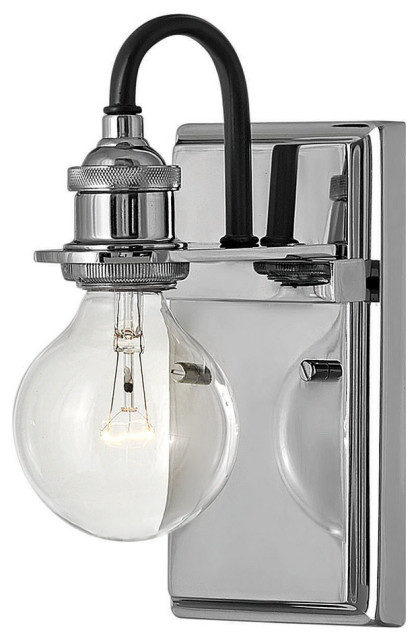 Hinkley Baxter 1-Light Polished Nickel Vanity - Industrial - Bathroom ...