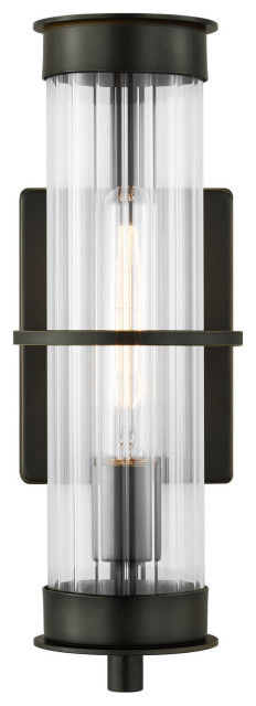 Alcona 1-Light Outdoor Wall Lantern, Antique Bronze - Transitional ...