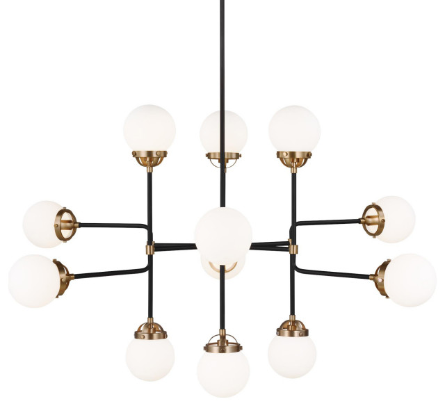 Bellevue SGCH49304 Orne 12 Light 47"W Abstract Chandelier - Midcentury ...