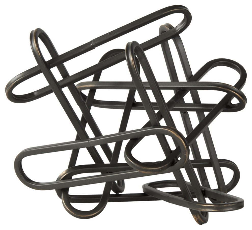 Henderson 10.4Lx8.3Wx7.7H Black Metal Paperclip Decorative Object ...