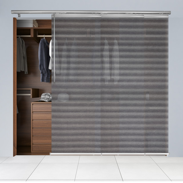 Rubi 3-Panel Track Extendable Vertical Blinds 36-66"W, 91.4" H - Modern ...