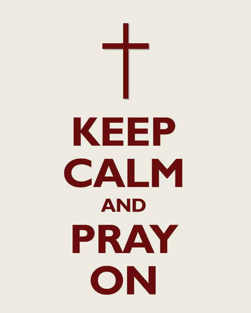 Keep Calm and Pray On, archival print (antique white), 10" x 12" (8" x ...