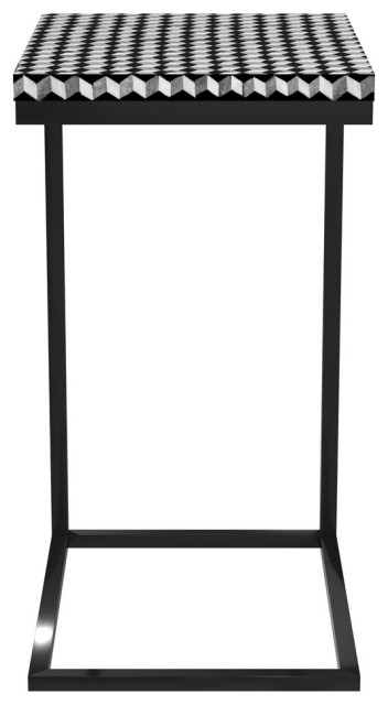 Nava Accent Table - Black/White Bone - Transitional - Side Tables And ...