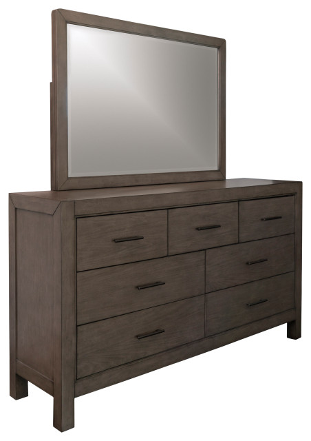 Alix Wood 49" Mirror, Gray Stone - Transitional - Wall Mirrors - by ...