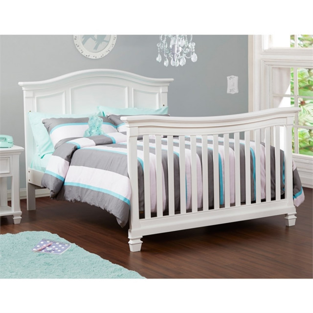 Baby Cache Glendale Traditional Wood Full Bed Conversion Kit in Pure ...