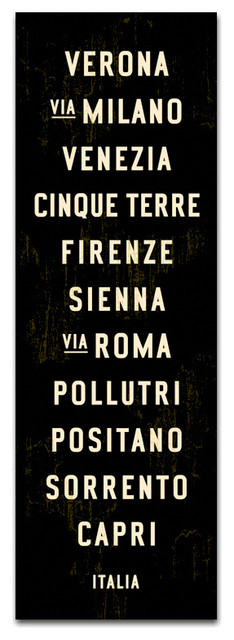 The Italian Subway Sign, 12x36 - Contemporary - Novelty Signs - by ...