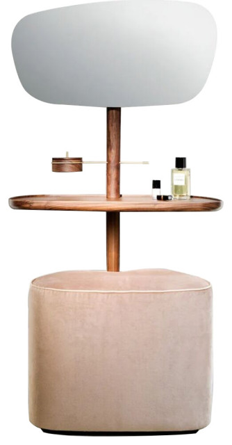 Nomon Tocador Vanity Table, Natural Walnut and Polished Brass ...