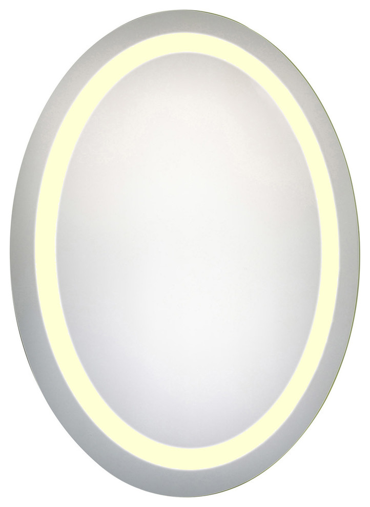 Nova Dimmable 3000K 23"x30" Oval LED Electric Mirror - Modern ...