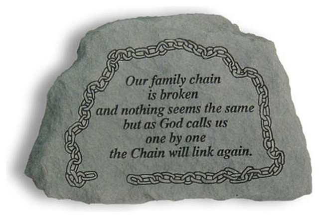 "Our Family Chain Is Broken" Inspirational Garden Stone - Contemporary ...