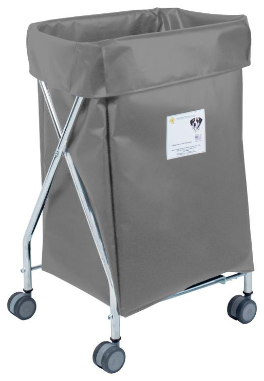 Wide Collapsible Hamper with Gray Vinyl Bag - Contemporary - Hampers ...