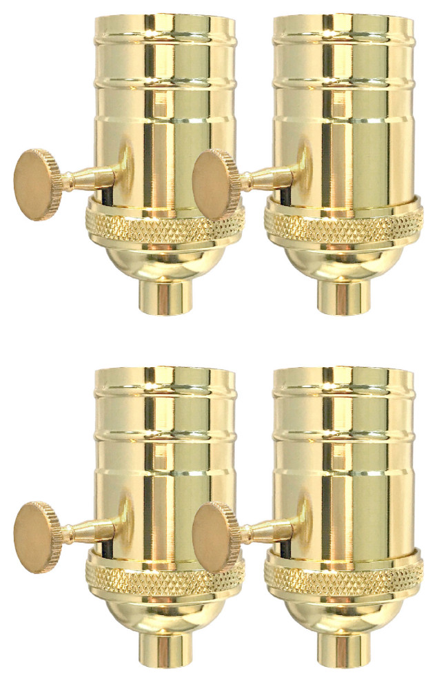 Royal Designs, Inc. On/Off Turn Knob Lamp Socket, Polished Brass ...