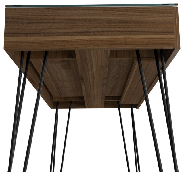 Arizona 120 Drawer Desk with Tempered Glass Top, and Hidden Storage ...