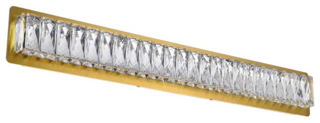 Mali Integrated LED Chip Light Gold Wall Sconce Clear Royal Cut Crystal ...