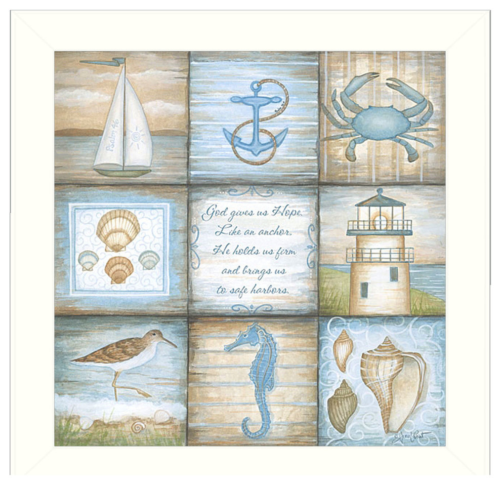 "Safe Harbors" by Annie LaPoint, Printed Framed Wall Art - Beach Style ...