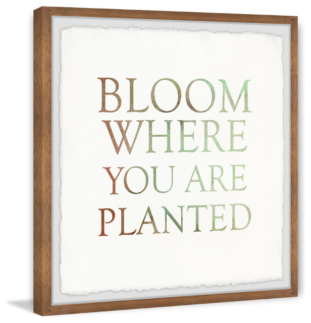 "Bloom Where You Are Planted II" Framed Painting Print, 24"x24 ...