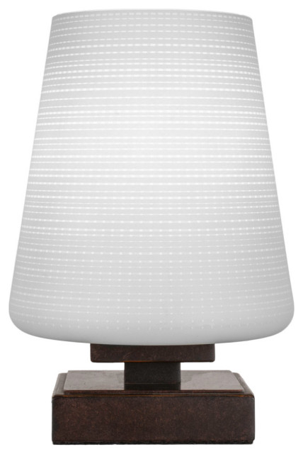 Luna 1-Light Table Lamp, Dark Granite/White Matrix - Transitional ...