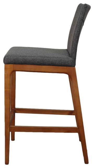 New Pacific Direct Devon 26" Fabric Counter Stool in Gray (Set of 2) - Bar Stools And Counter ...