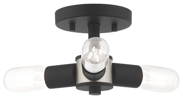 Livex Lighting 3-Light Ceiling Mount - Midcentury - Flush-mount Ceiling ...