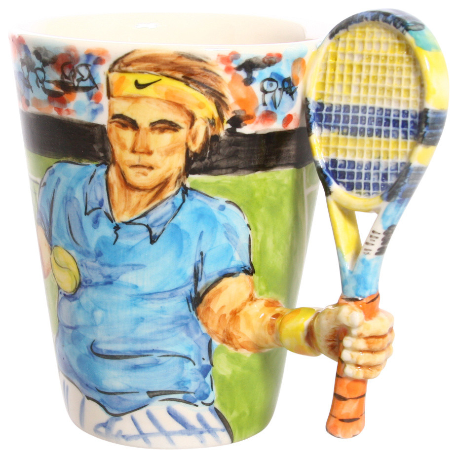 Tennis 3D Ceramic Mug III - Eclectic - Mugs - by Blue Witch Ceramics ...