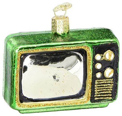 Old World Christmas Retro Tube Tv Glass Blown Ornament - Contemporary ...