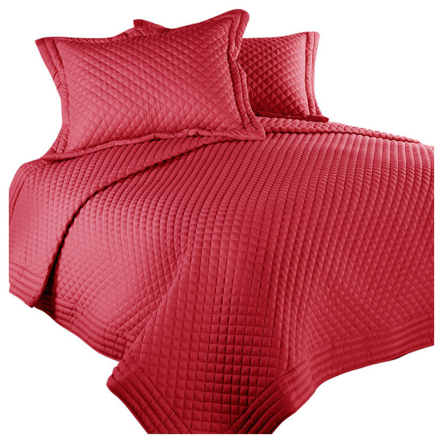 Lotus Home Diamondesque Water and Stain Resistant Quilt, Full/Queen ...