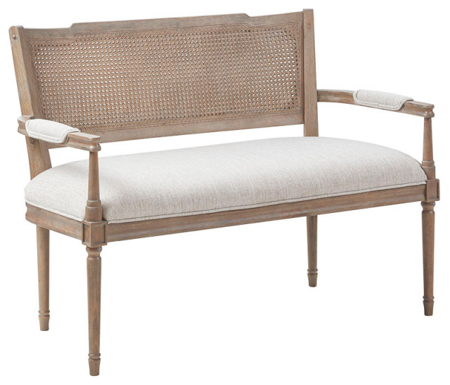 Madison Park Willshire Farmhouse Rustic Wooden Settee - Tropical ...