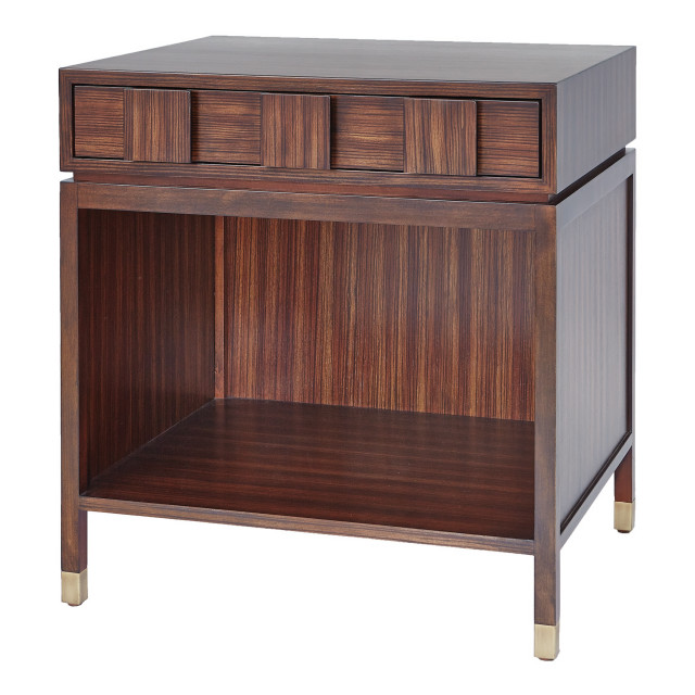Quad Block Bedside Table - Transitional - Nightstands And Bedside ...