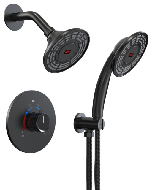 Shower System Temperature Digital Shower Head - Contemporary - Tub And ...