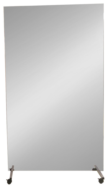 LiteMirror, Shatterproof Portable Mirror with Rolling Stand, 24"x72" (2 ...