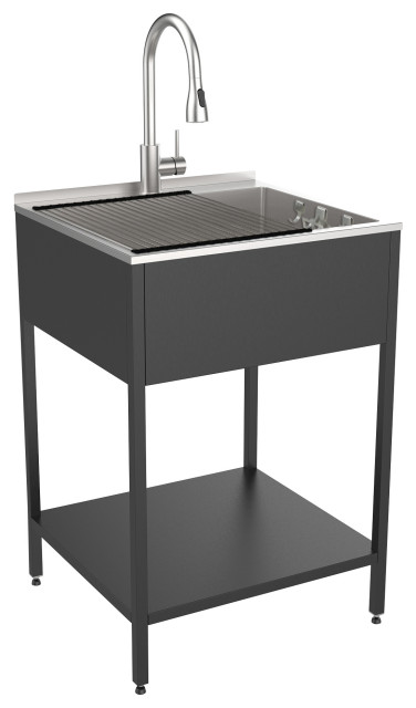 Steel Laundry Sink Kit, 24x22 - Contemporary - Utility Sinks - by ...
