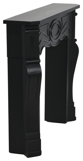 Small Victorian Decorative Fireplace Mantel, Black - Traditional ...