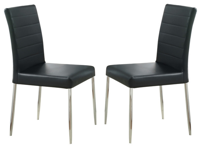 Coaster Vance Dining Chair in Black (Set of 4) - Contemporary - Dining ...