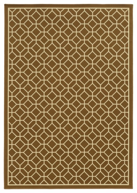 Riviera 4771L Brown/Ivory 1'9" x 3'9" Rug, Rectangle 5'3" x 7'6 ...