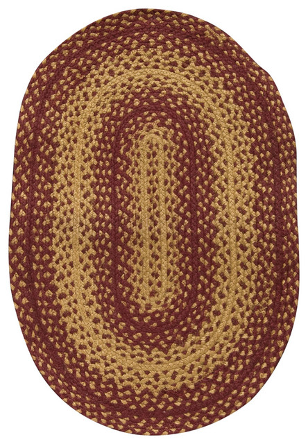 Burgundy/Tan Oval Rug, 20x30 - Contemporary - Area Rugs - by KP Creek ...