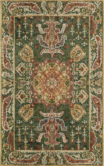 Tangier Tan25 Green Rug - Traditional - Area Rugs - by Home Brands USA ...