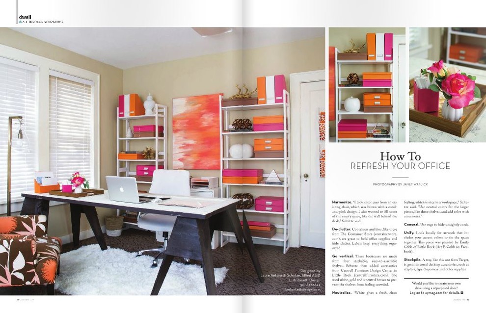 Fun Feminine Office Space - Eclectic - Home Office - Little Rock - by L ...
