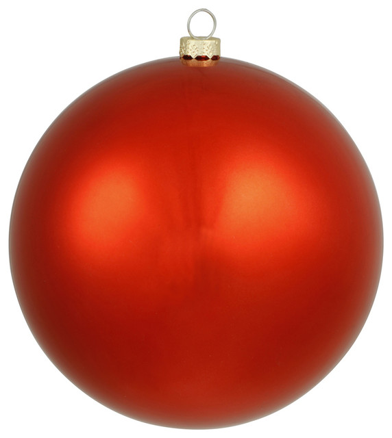 Vickerman 15.75" Red Shiny Ball Ornament, 15.75" - Contemporary ...