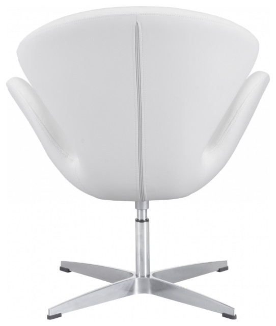 White Scoop Swivel Chair - Midcentury - Armchairs And Accent Chairs ...