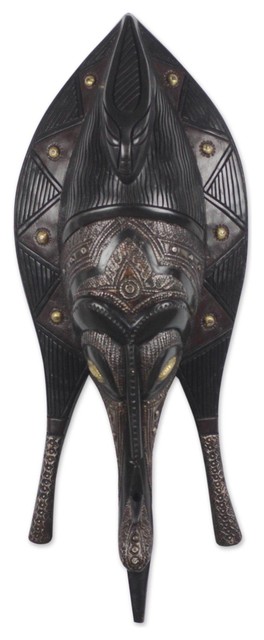 Novica Triple Fish African Wood Mask - Tropical - Wall Sculptures - by ...