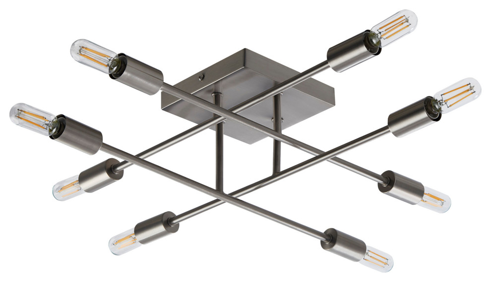 Bromi Design B6801 Halton 8 Light 20"W Semi-Flush Ceiling Fixture ...