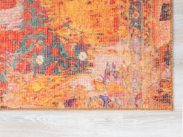 Kaleen Vera Collection Bright Red Area Rug 7'6"x10' - Contemporary ...