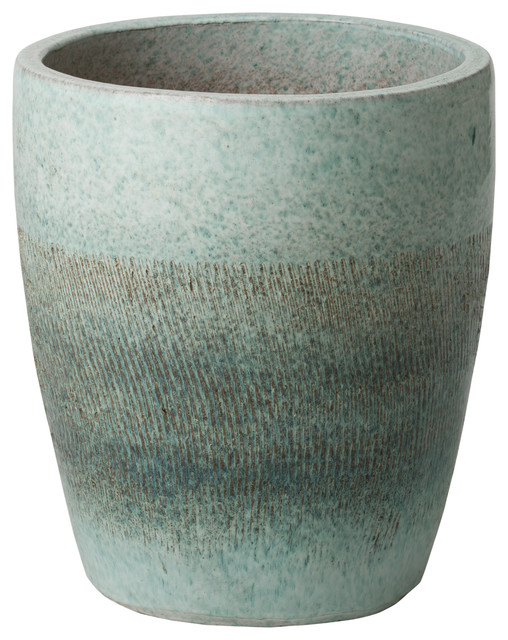 Bullet Planter Coastal Splash - Farmhouse - Outdoor Pots And Planters ...