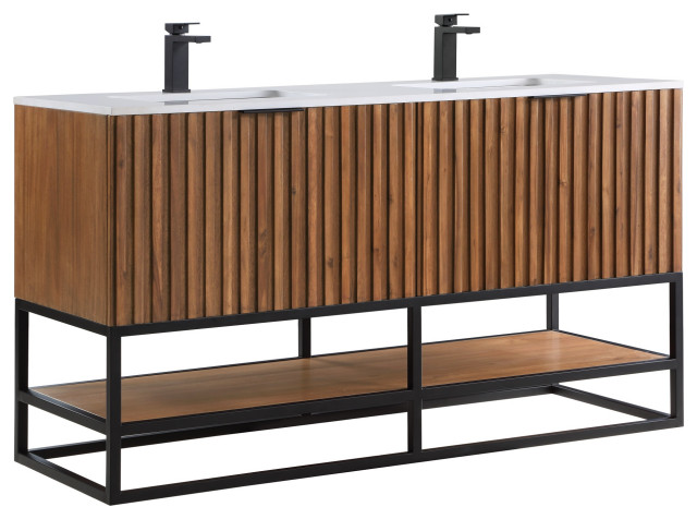 Terra Bathroom Vanity, 60" - Transitional - Bathroom Vanities And Sink ...