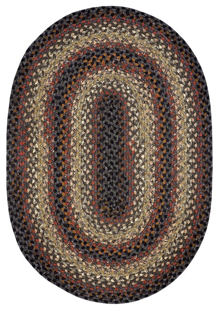 Homespice Decor Enigma Cotton Braided Rug (Oval), 8' x 10' - Farmhouse ...