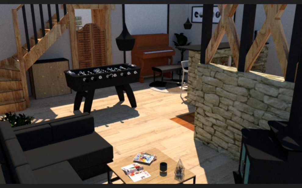 Création d'un espace détente (50m2) + Réaménagement pièces à vivre ...