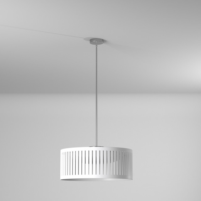 LED Slit Drum Shade, White - Transitional - Pendant Lighting - by ...